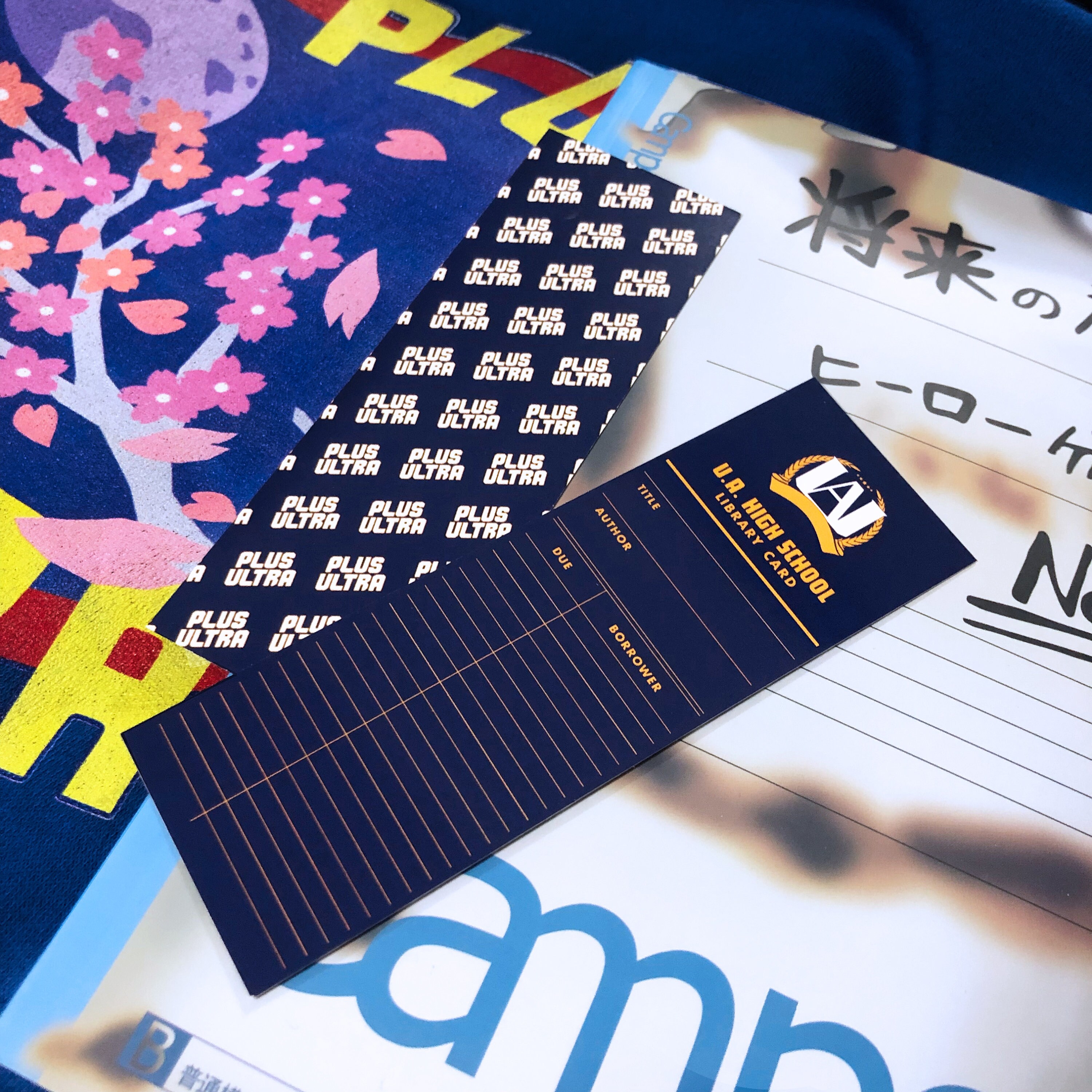 Plus Ultra Bookmarks | UA Library Card | Double-sided | MHA - Etsy