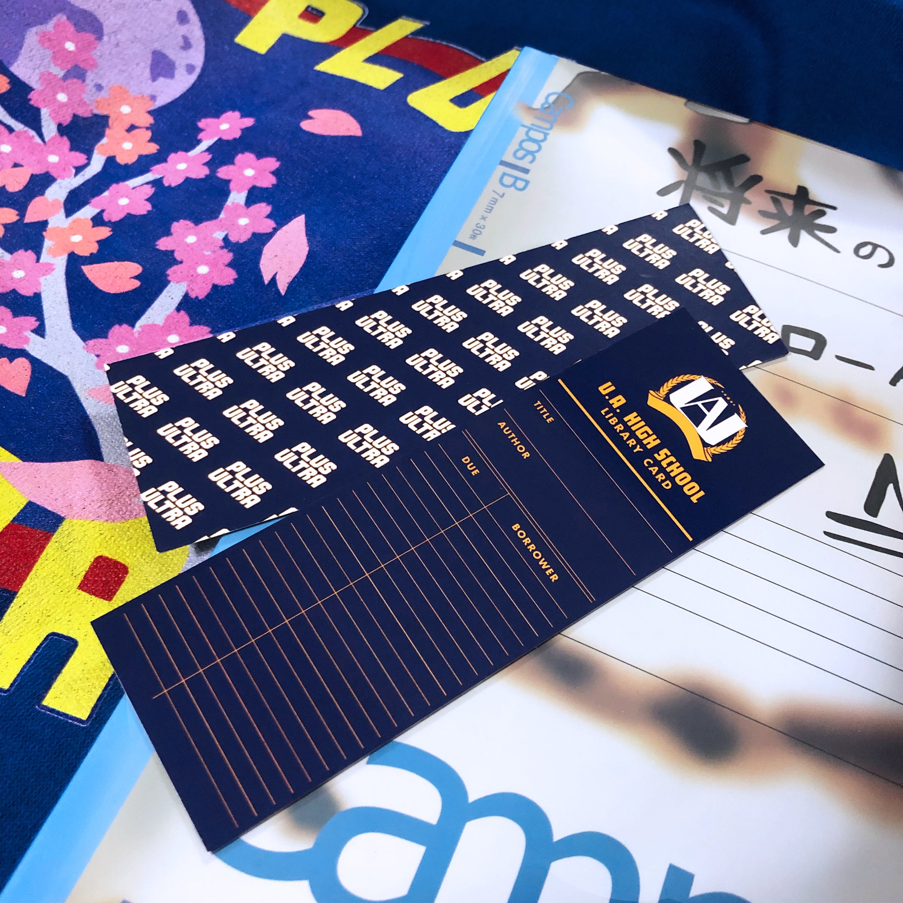 Plus Ultra Bookmarks | UA Library Card | Double-sided | MHA - Etsy