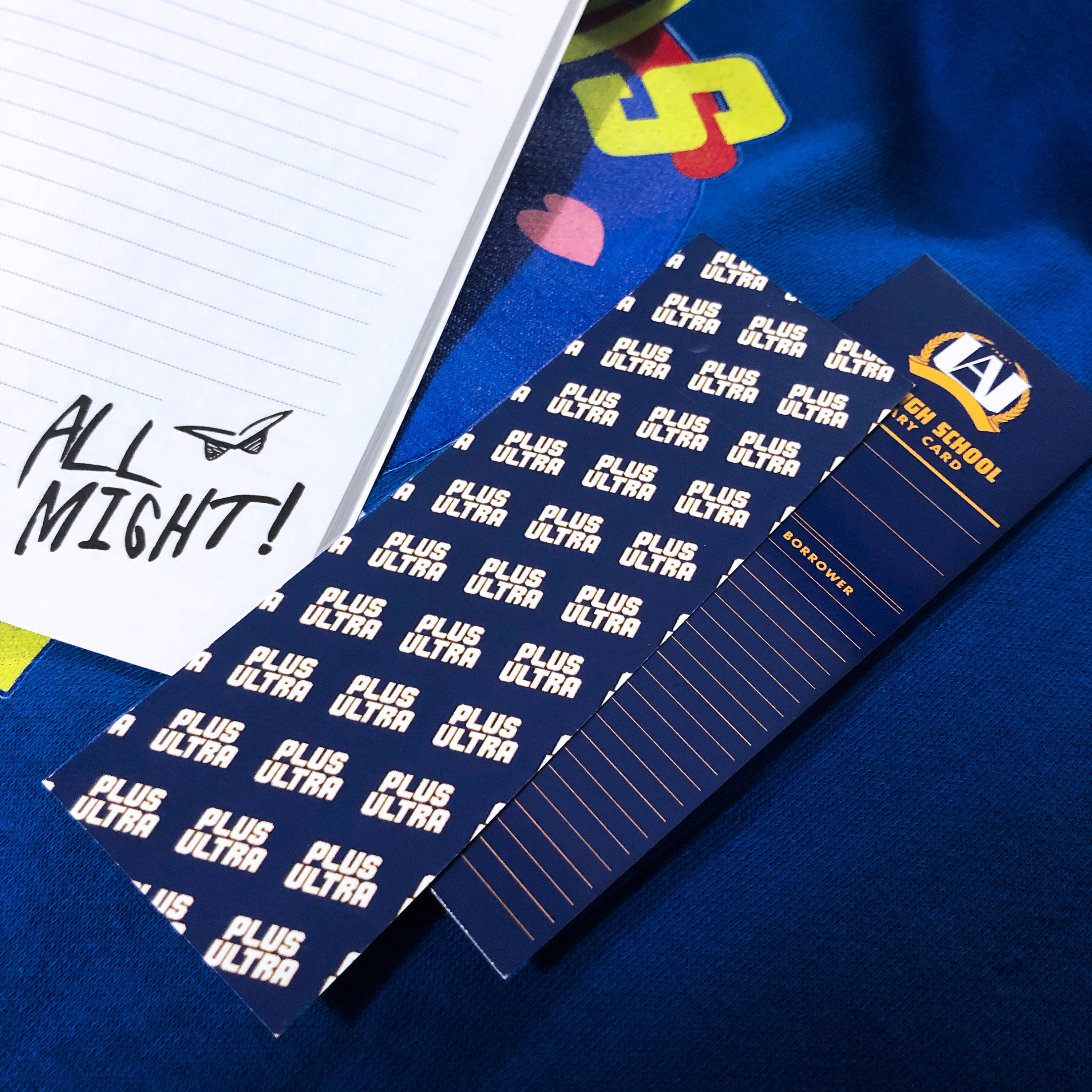 Plus Ultra Bookmarks | UA Library Card | Double-sided | MHA - Etsy