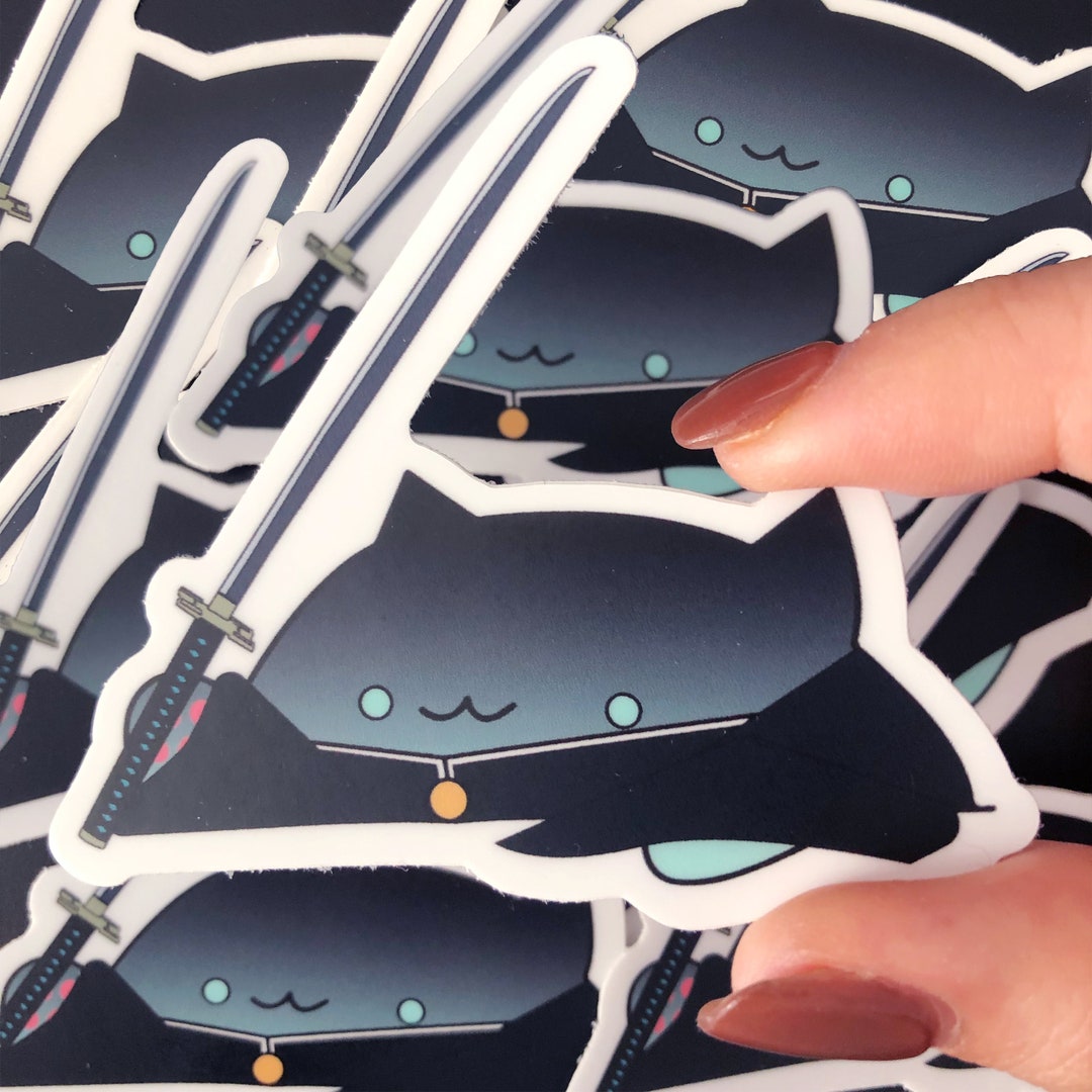 Mist Pillar Hashira Cat Sticker - Etsy