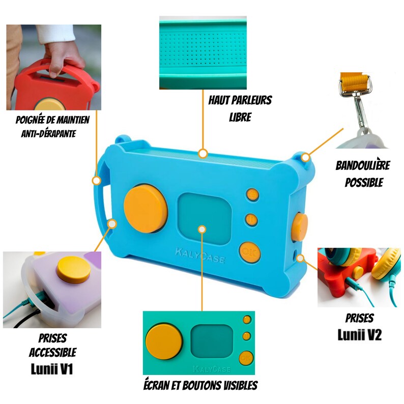 Kalycase Compatible Lunii - Housse / Étui de protection silicone pour ...