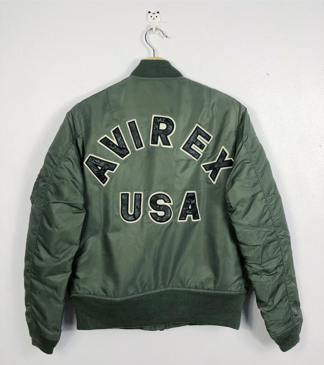 Rare Vintage Avirex MA-1 X Moussy Japan Reversible Big Logo Bomber ...