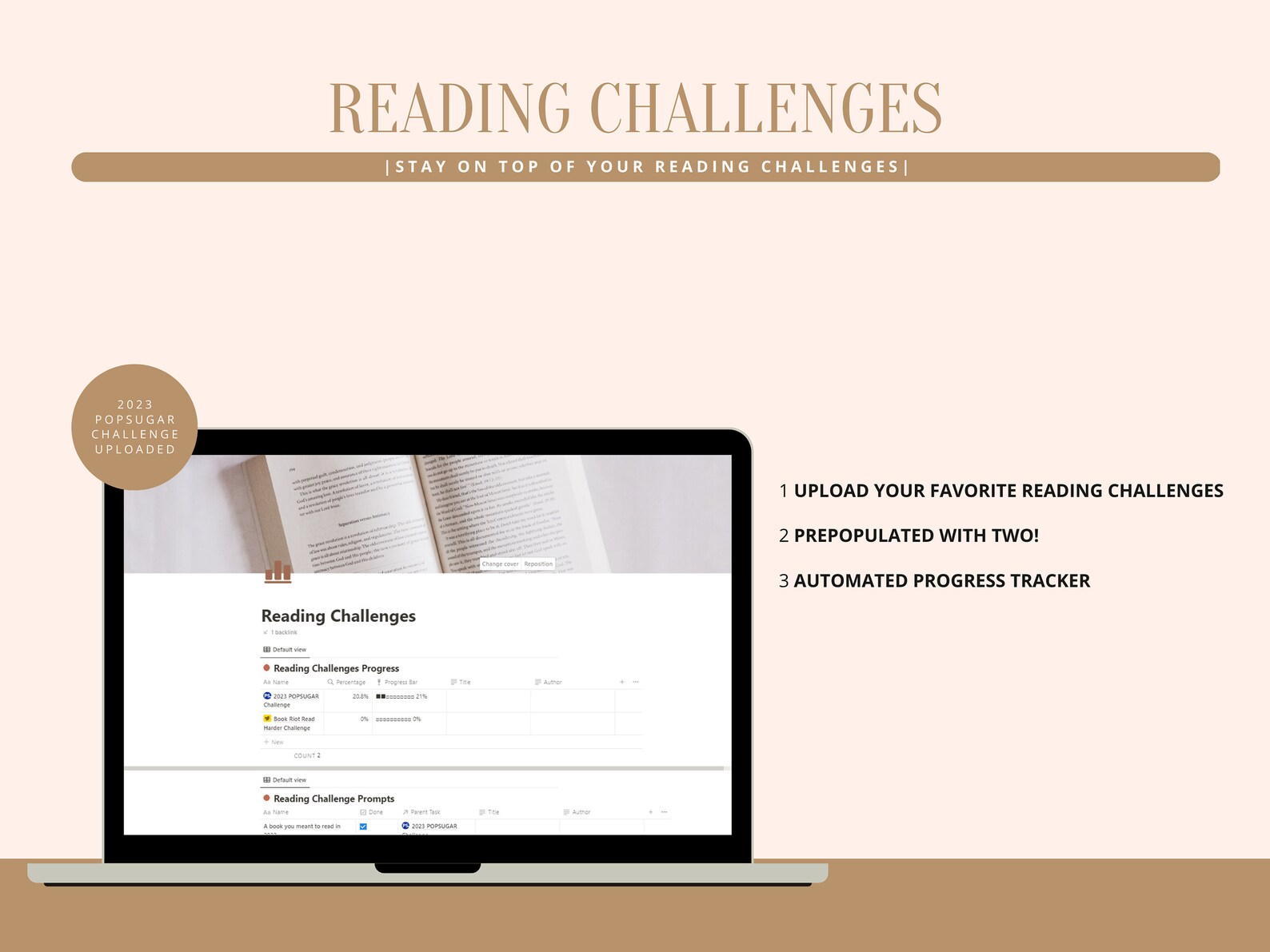 Notion Template Reading Tracker | Notion Book Tracker Dashboard ...
