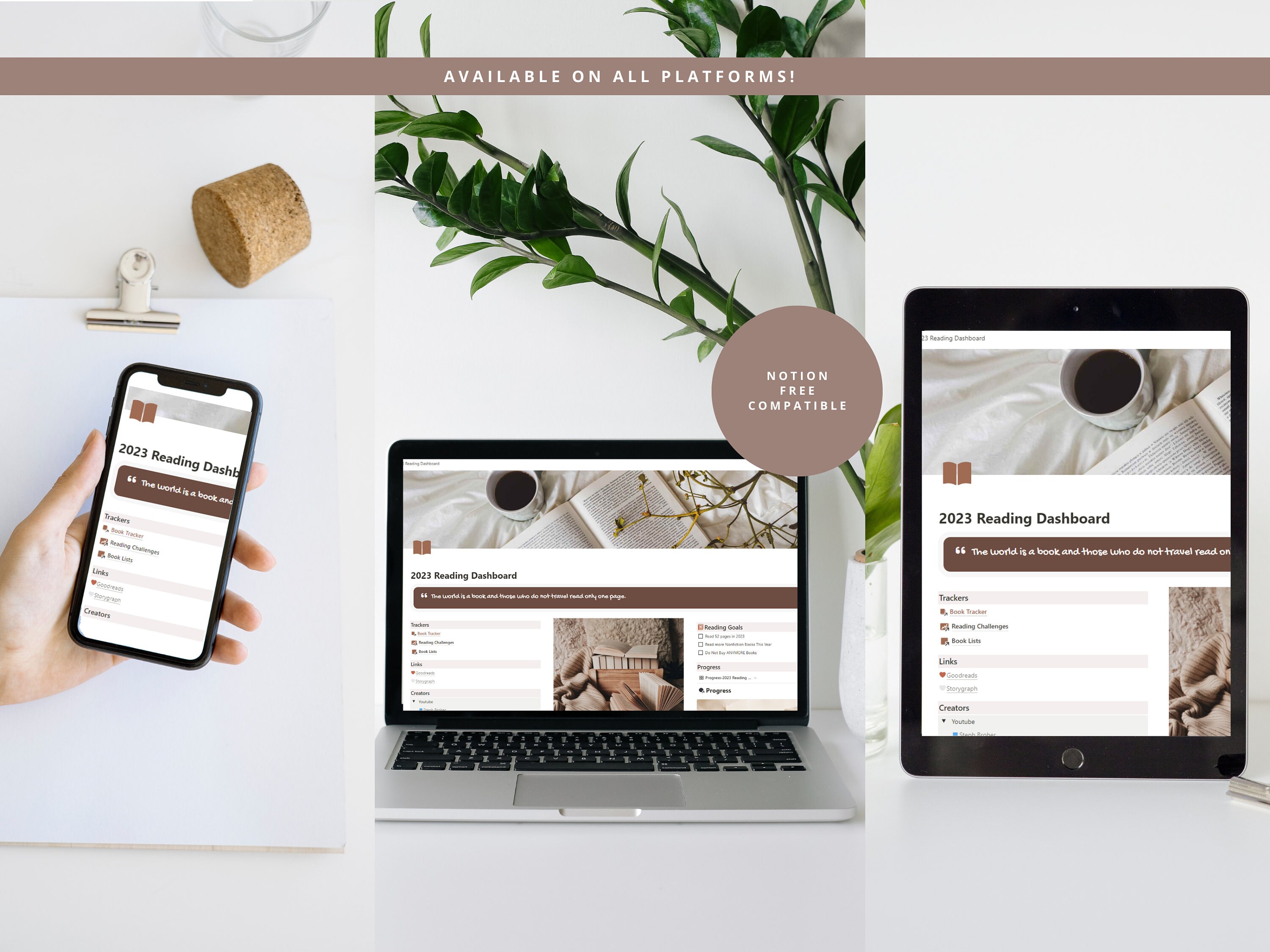 Notion Template Reading Tracker | Notion Book Tracker Dashboard ...