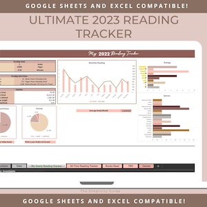 Annual Reading Tracker Spreadsheet Reading Journal Book Journal, Owned ...