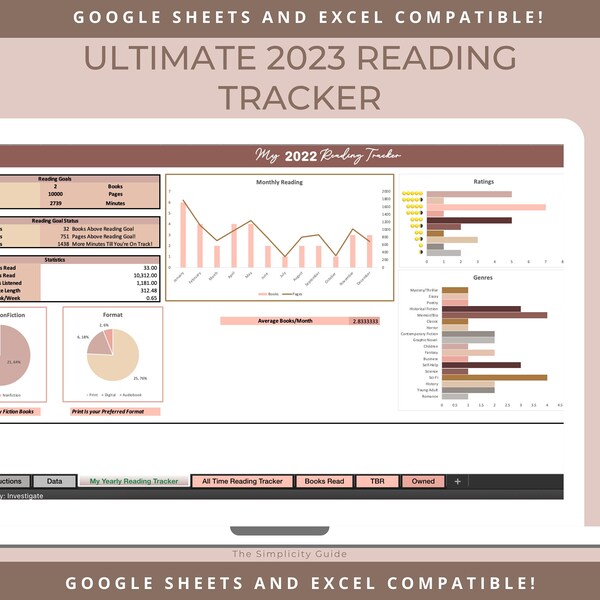 Tbr Tracker Google Sheet - Etsy
