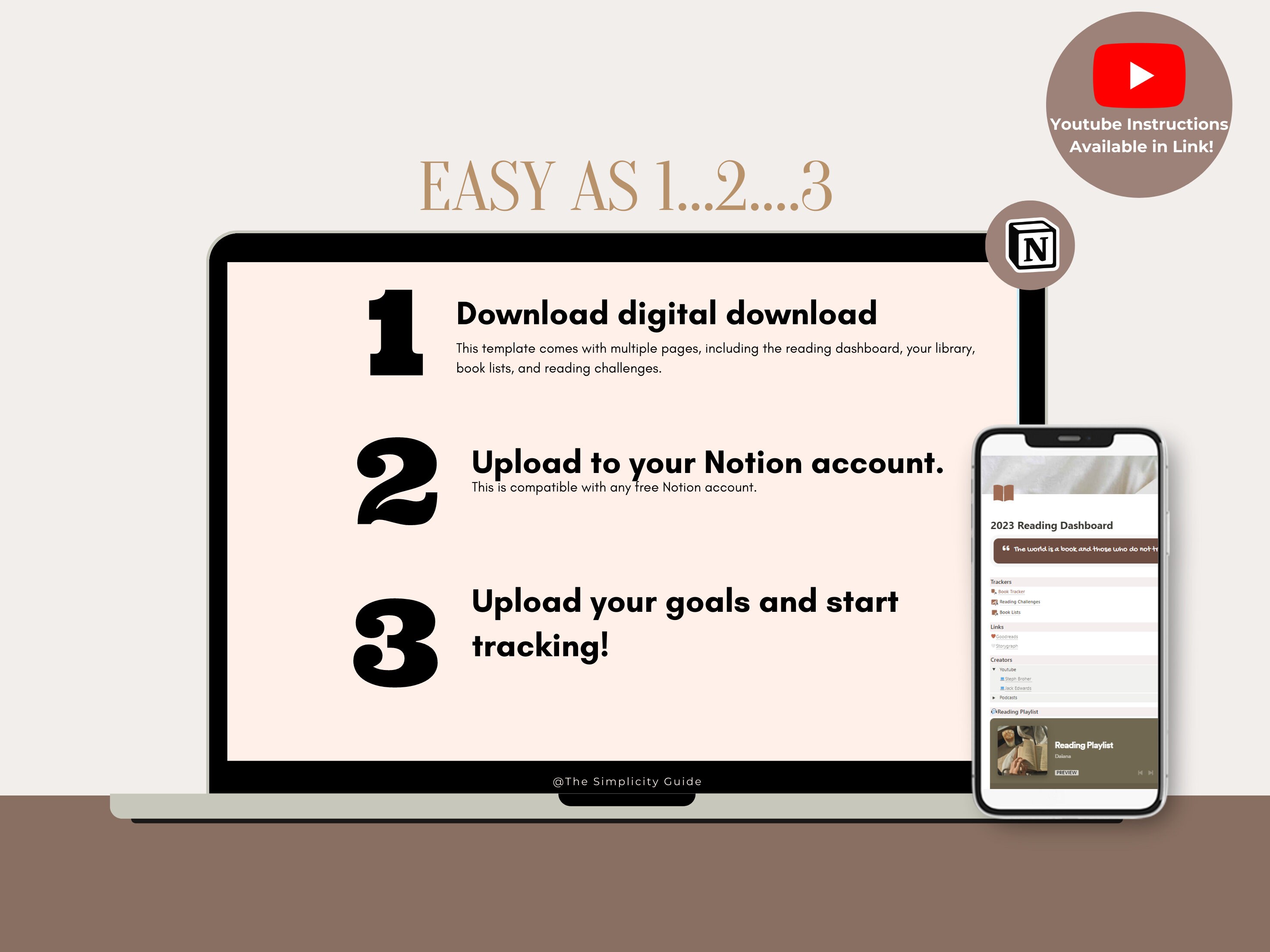 Notion Template Reading Tracker | Notion Book Tracker Dashboard ...