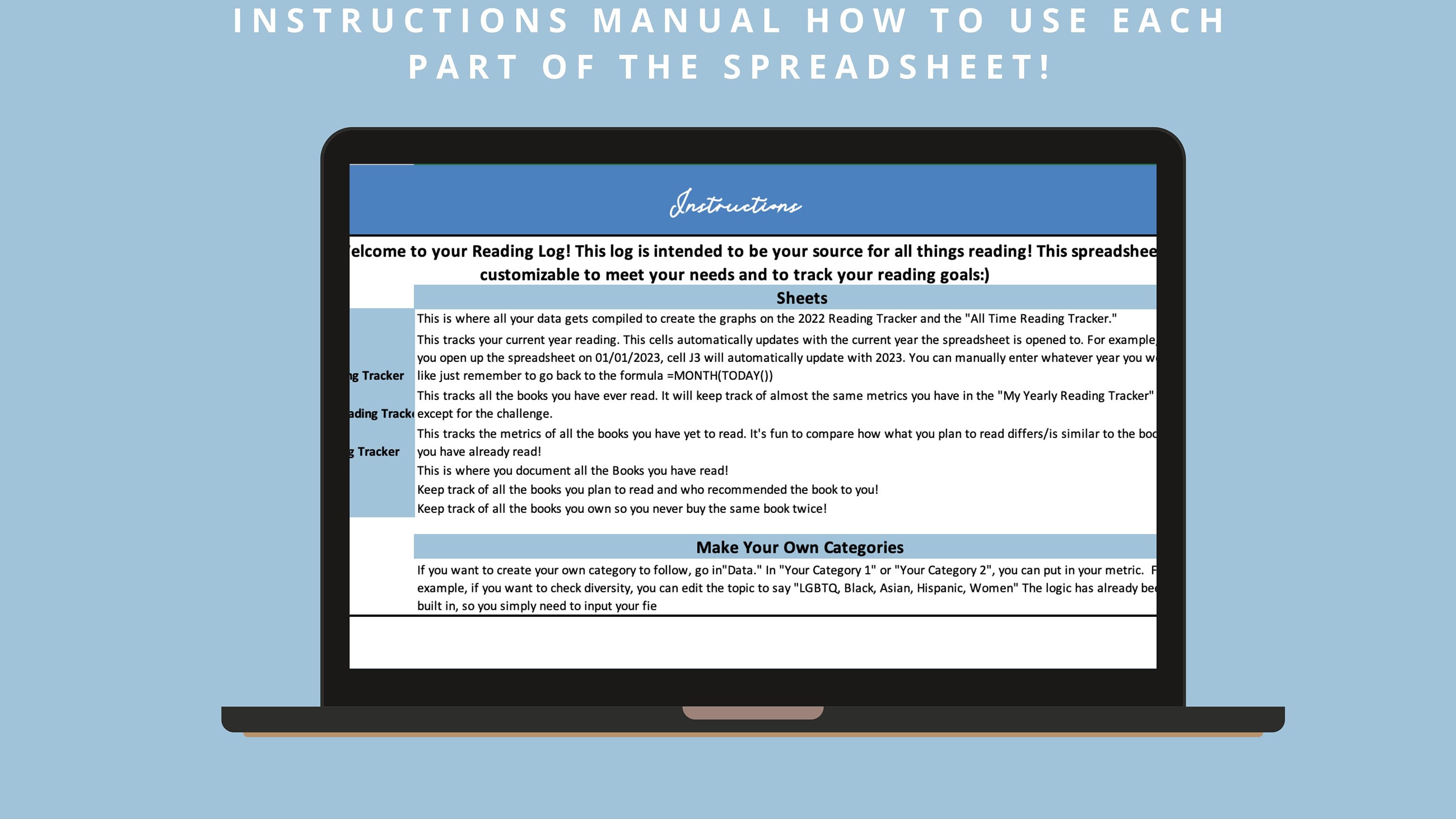Colorful 2024 Annual Reading Tracker Spreadsheet, Book Track ...
