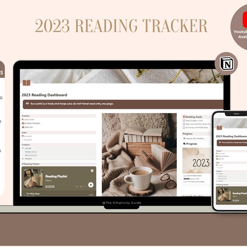 Notion Template Reading Tracker Notion Book Tracker - Etsy