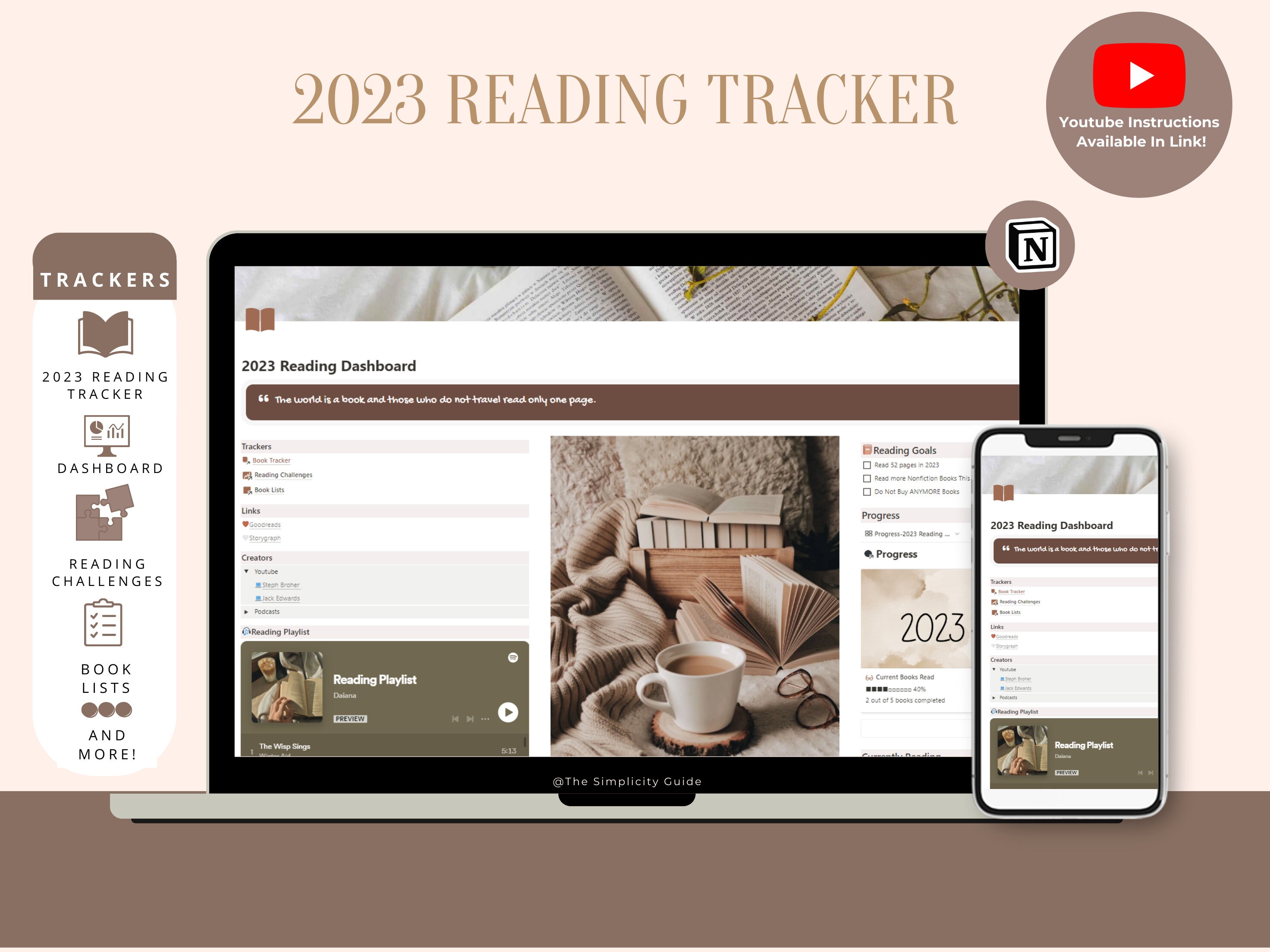 Notion Template Reading Tracker Notion Book Tracker Dashboard