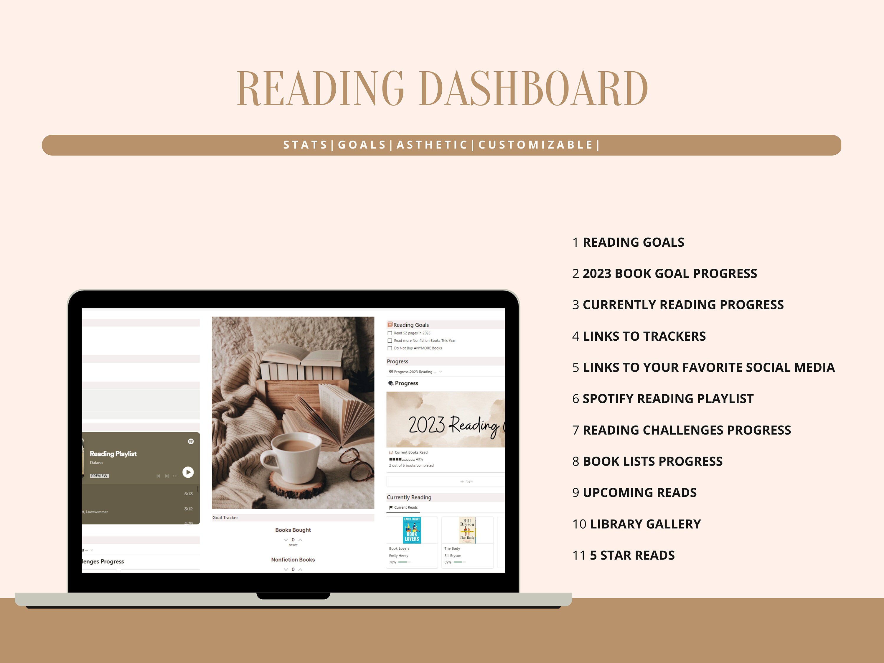 Notion Template Reading Tracker | Notion Book Tracker Dashboard ...