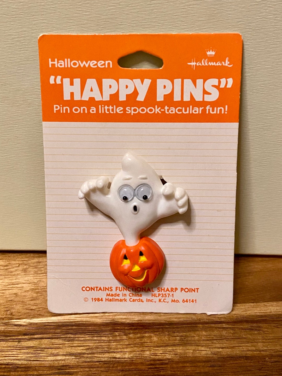 Vintage 1984 Ghost With Moving Eyes Halloween Pin by Hallmark ...