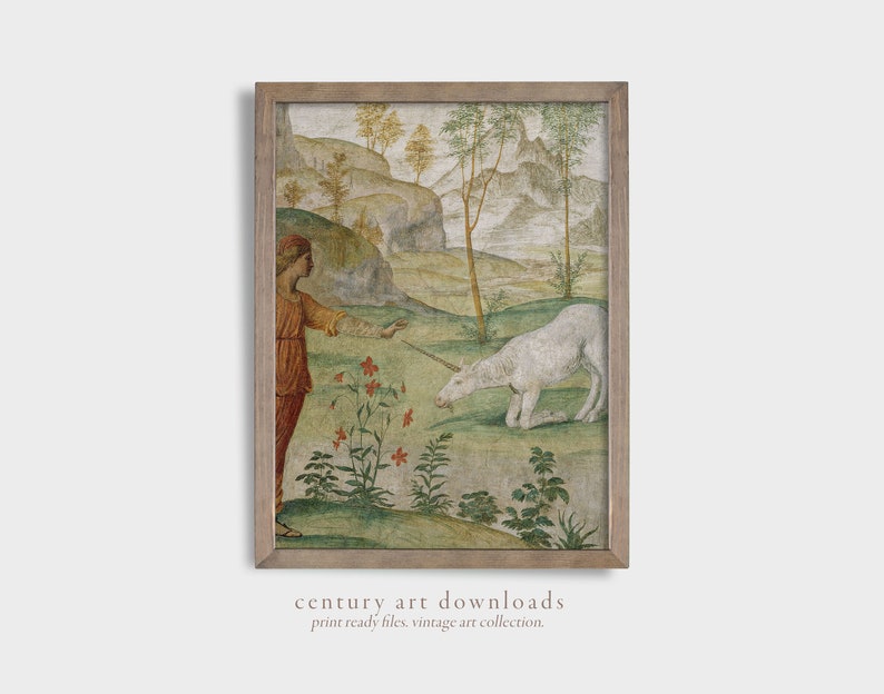 The Princess and the Unicorn | Vintage Printable Art Download | 16th ...