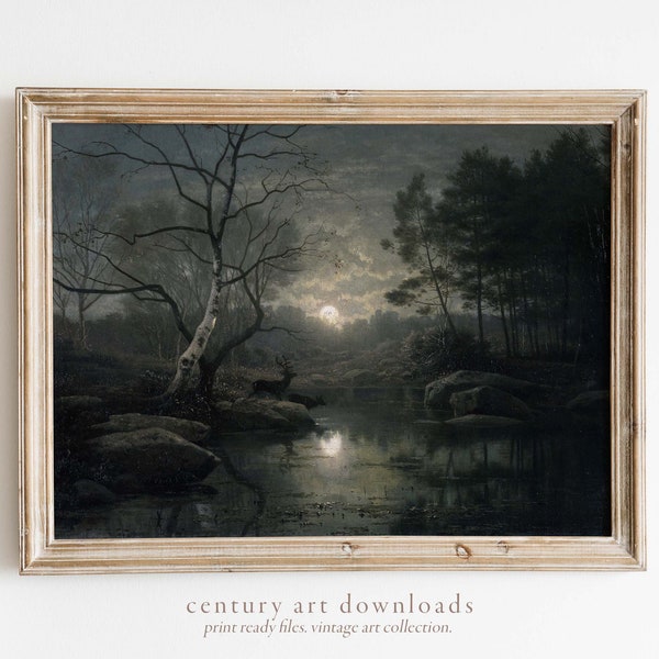 Moonlight Painting - Etsy