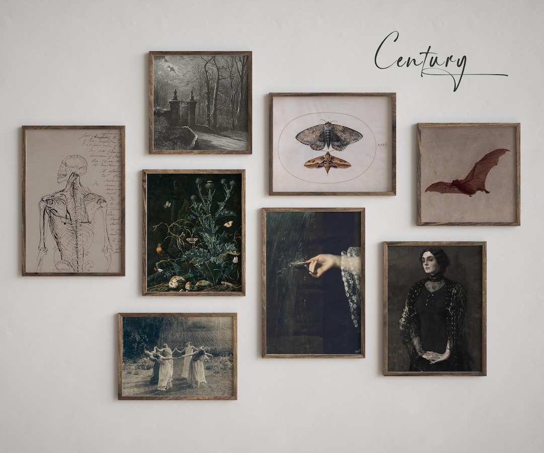 Dark Academia Printable Wall Art Bundle Gallery Set of 8 Art Prints ...