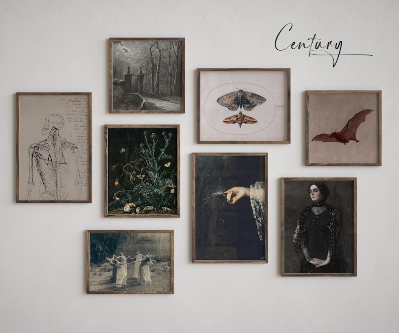 Dark Academia Printable Wall Art Bundle Gallery Set of 8 Art Prints ...
