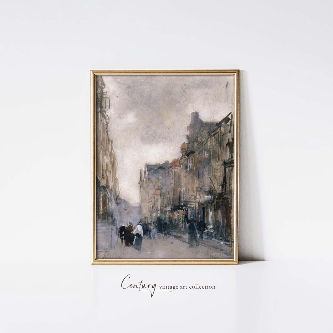 Vintage Printable Art Download | Street Scene in the Hague | 19th ...
