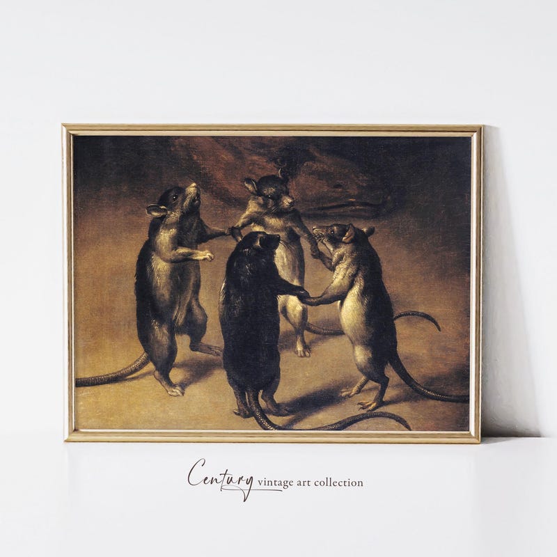 Rats Dancing Painting - Etsy