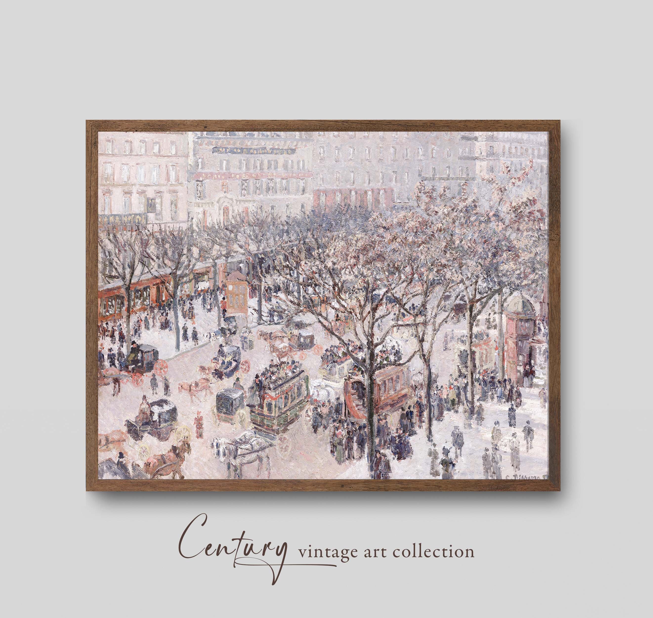 Paris Street Scene | Vintage Printable Art Download | 19th Century Oil ...