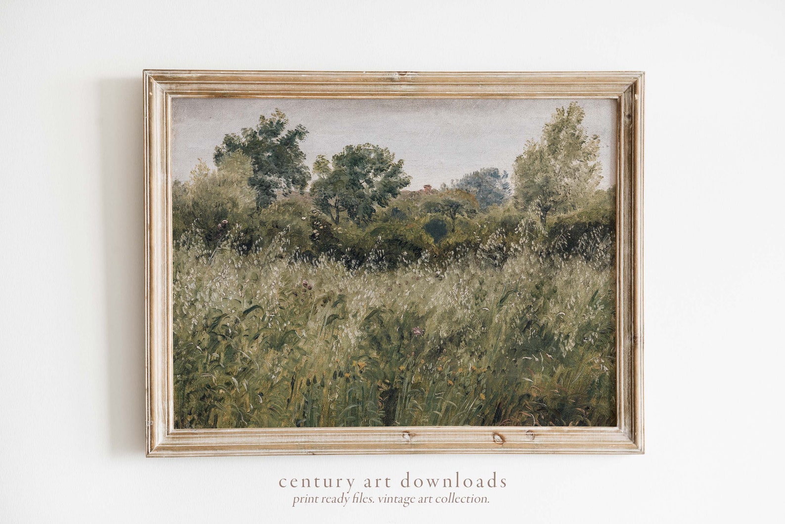 Field of Rye Muted Landscape Vintage Printable Art Download - Etsy