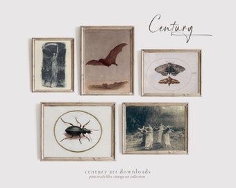 Vintage Halloween Printable Gallery Wall Bundle | Antique Printable ...