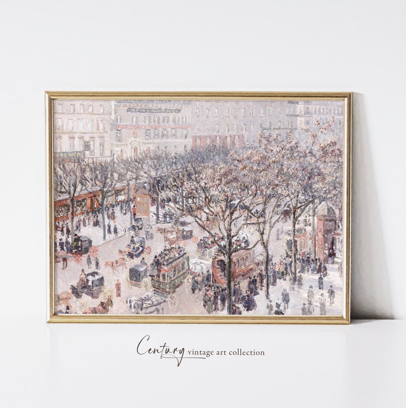 Paris Street Scene | Vintage Printable Art Download | 19th Century Oil ...