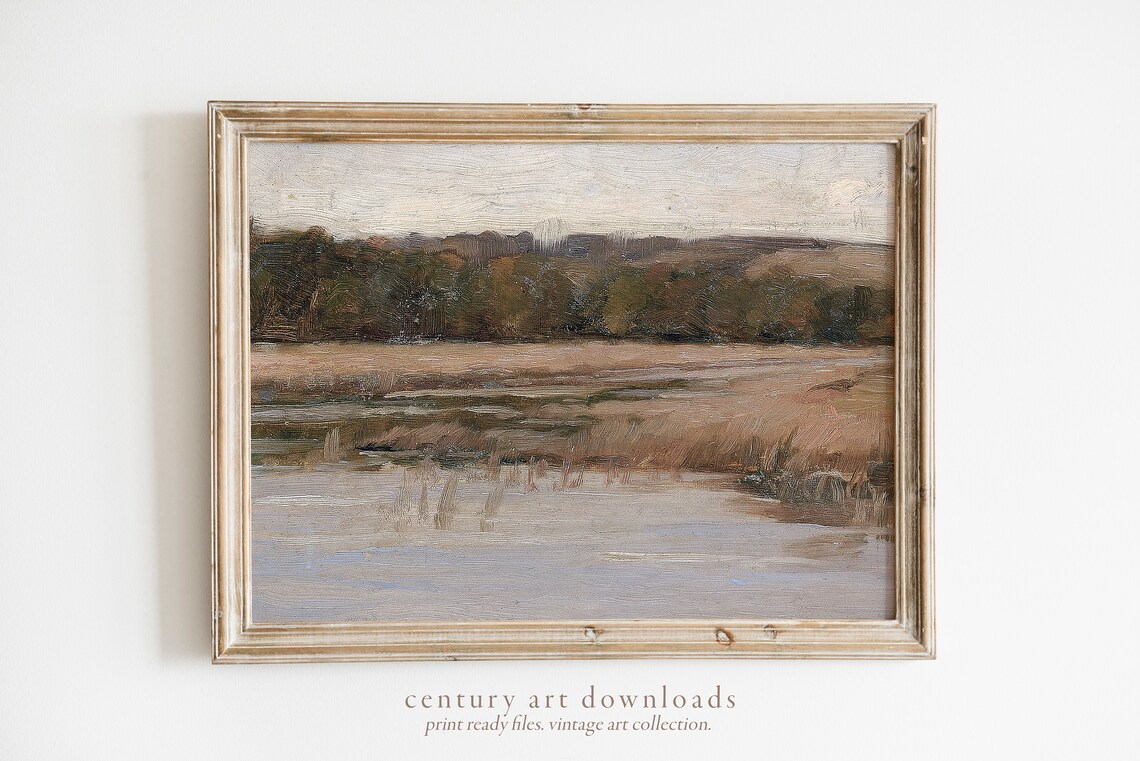 Muted Landscape Vintage Printable Art Download Early 20th Century ...