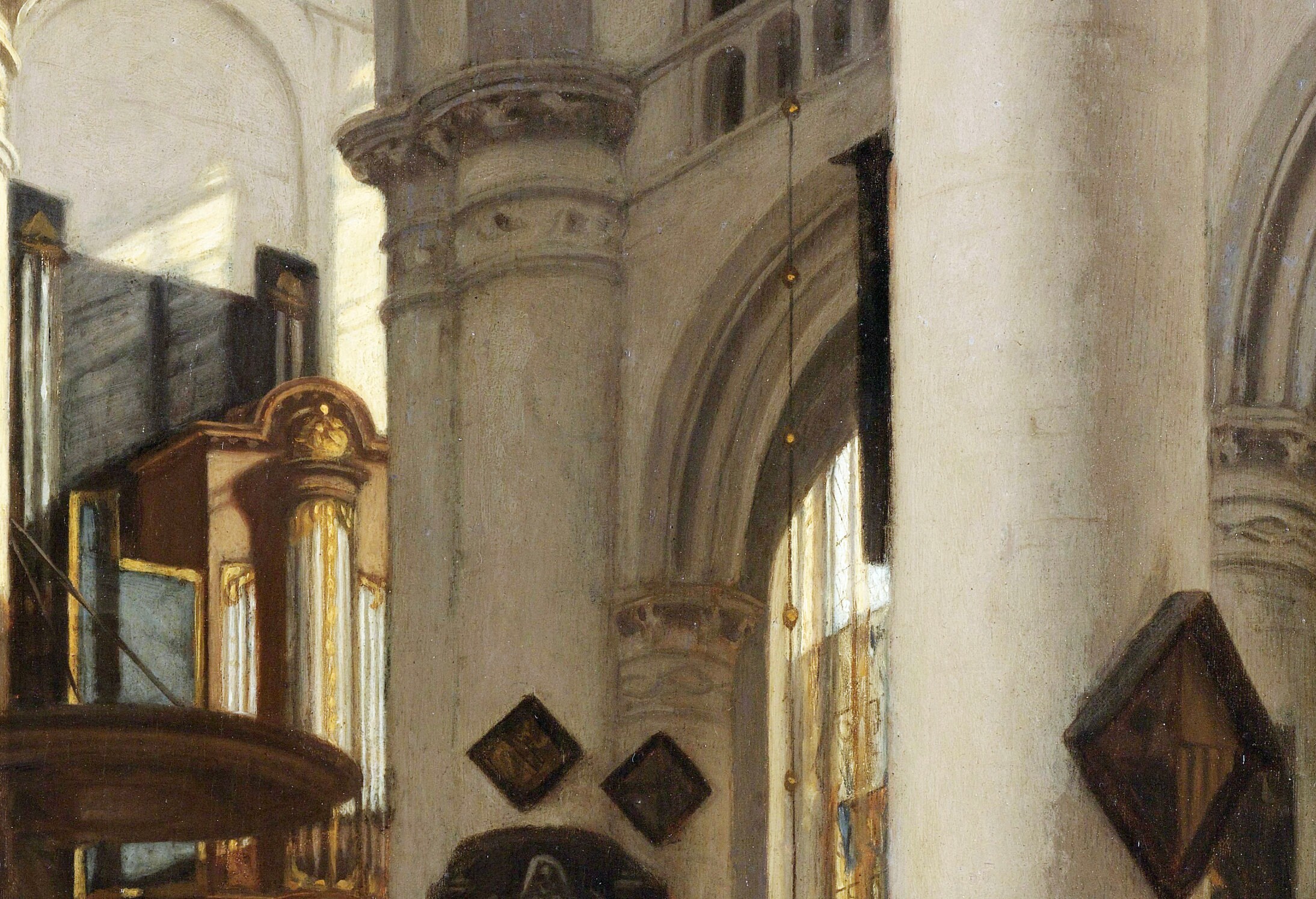 Vintage Printable Art Download | Interior of a Protestant Gothic Church ...