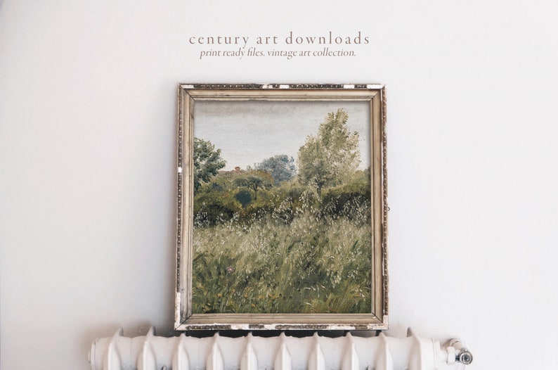 Field of Rye Muted Landscape Vintage Printable Art Download - Etsy