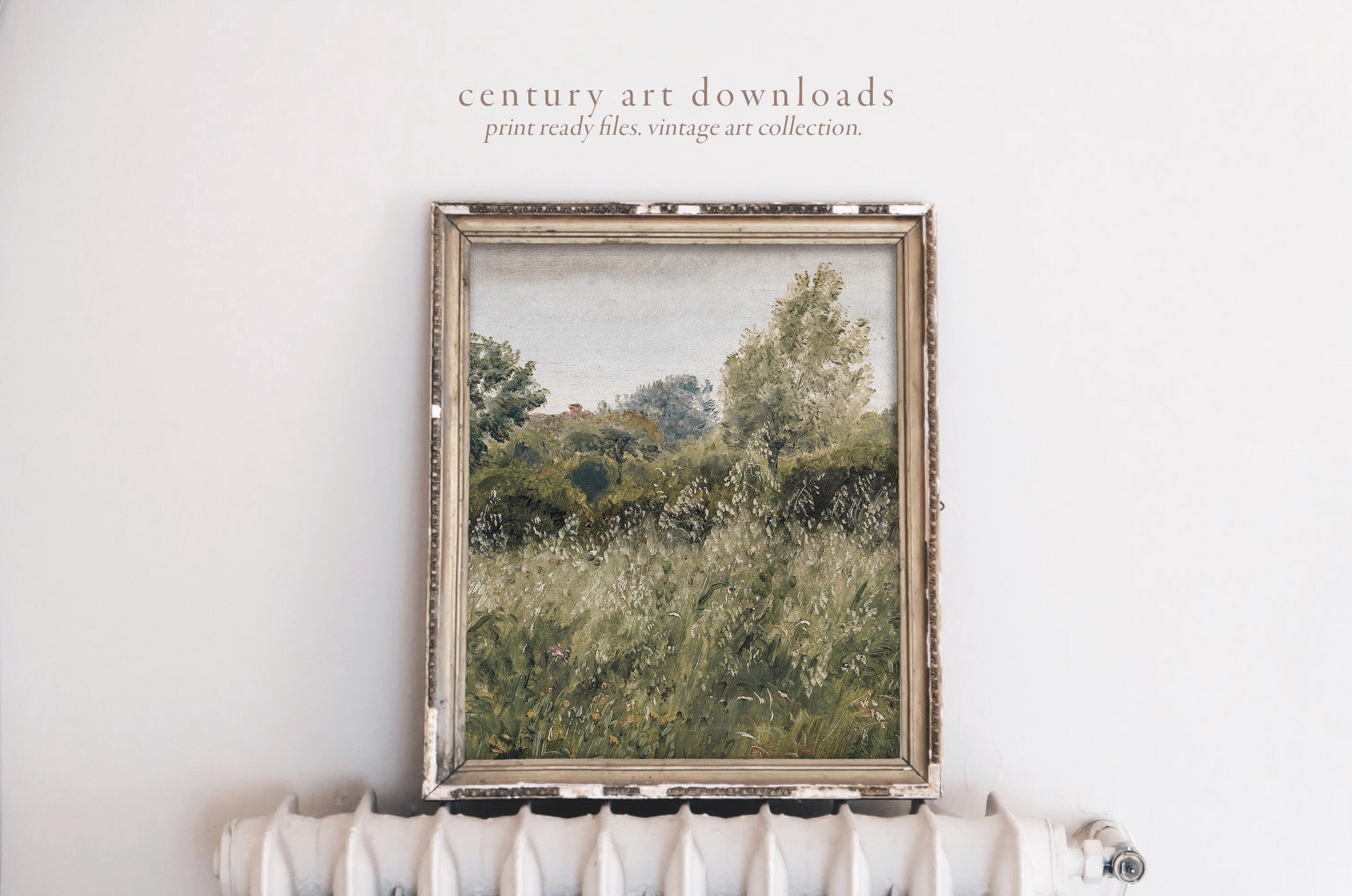 Field of Rye Muted Landscape | Vintage Printable Art Download | 19th ...