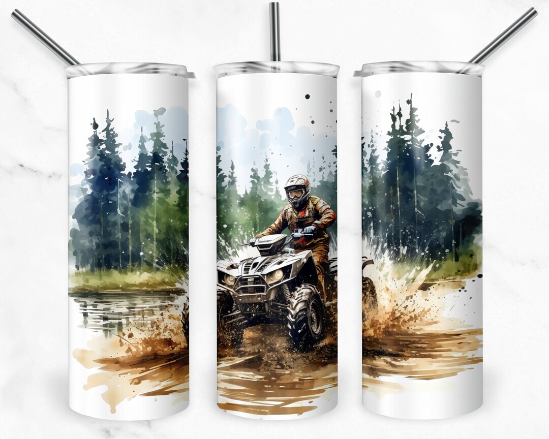 4 Wheeler Tumbler Wrap | ATV Tumbler Wrap | 20 Oz Skinny Tumbler ...