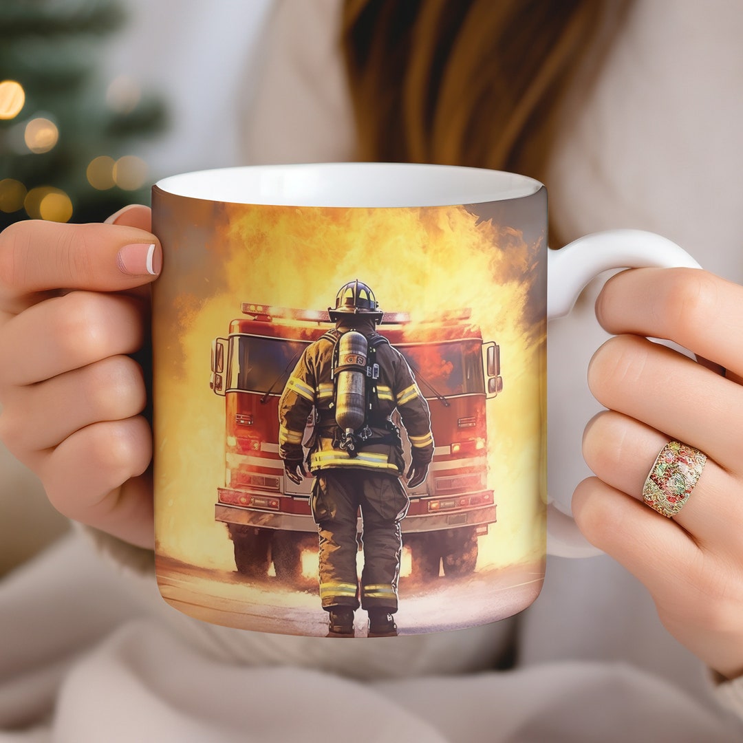 Firefighter Mug Wrap 11oz Mug Design Png 15oz Mug Design Png - Etsy