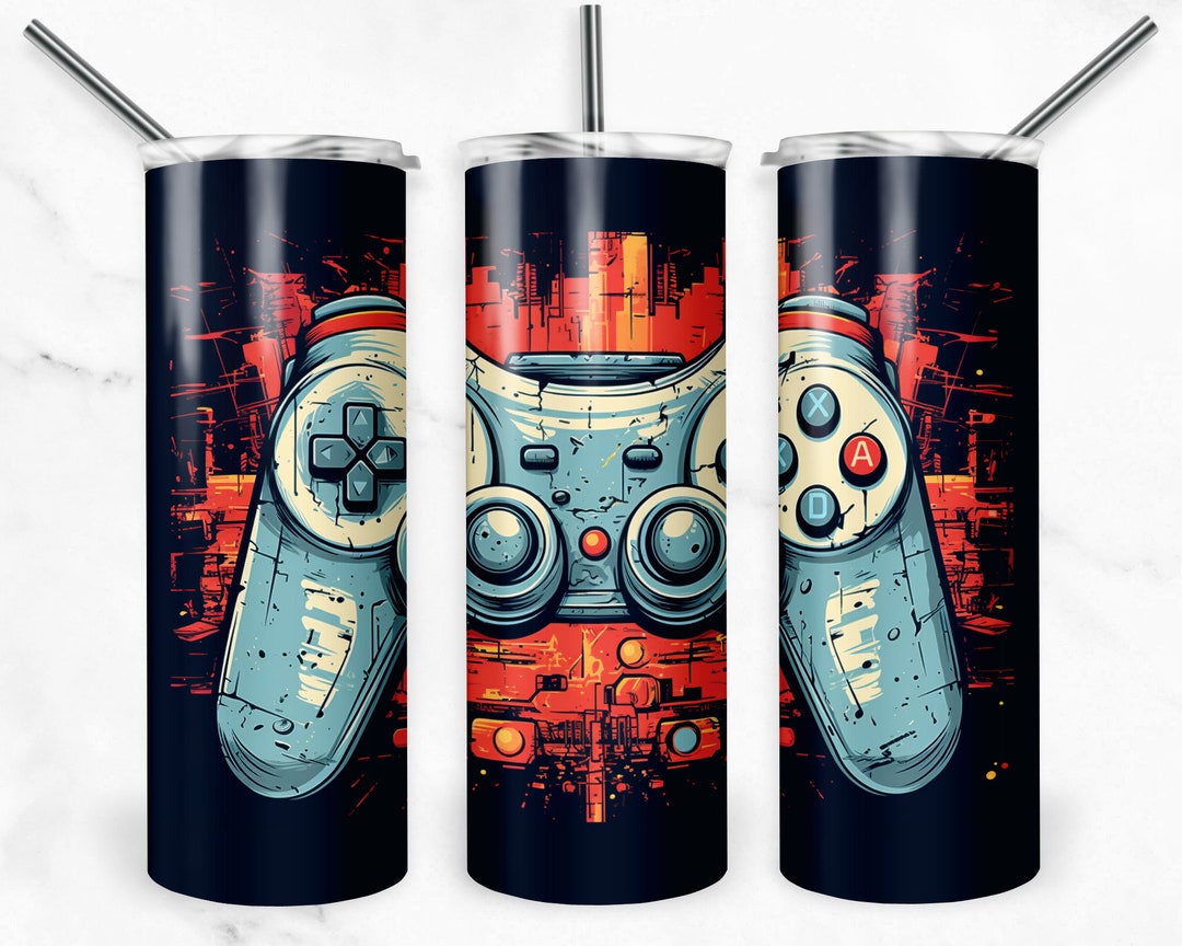 Gamer Tumbler Wrap, Gamer Wrap PNG, 20 Oz Skinny Tumbler Sublimation ...