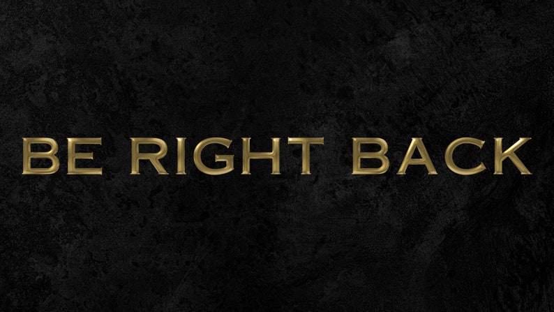 GOLD PLATED Animated Twitch Stream Screens Pack Stream Starting, Be ...