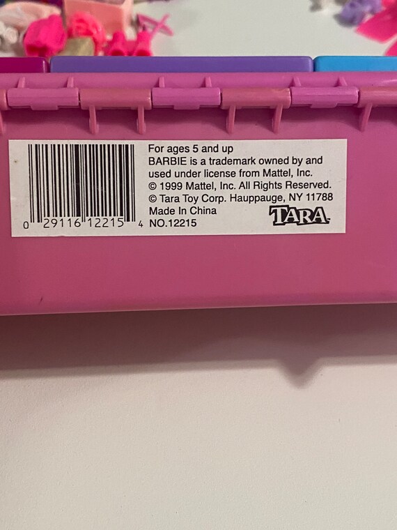 90s Vintage Barbie Accessory Case with accessories, T… - Gem