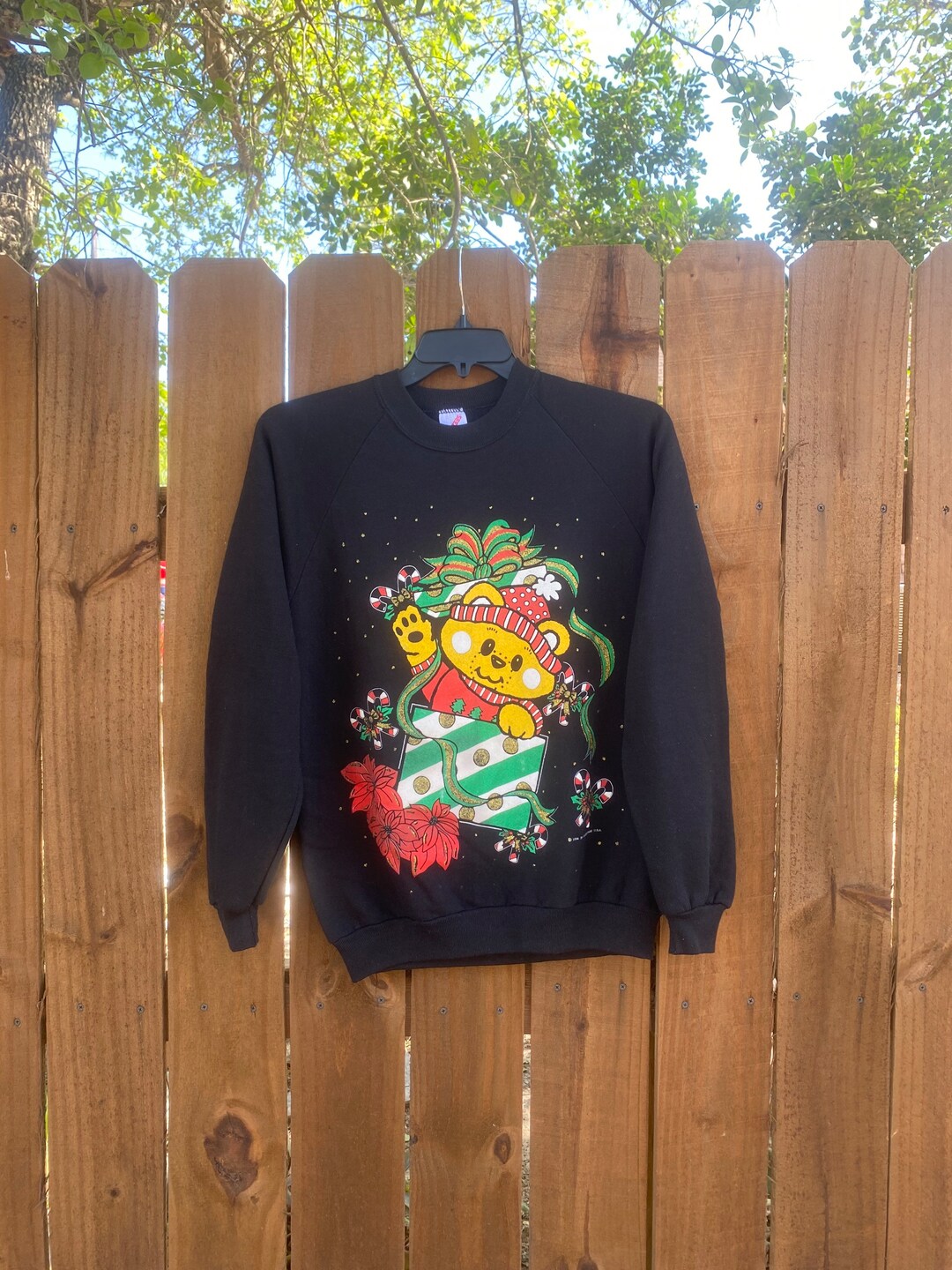 Vintage 1994 Teddy Bear Christmas Present Sweater Size L - Etsy