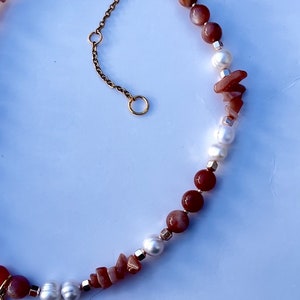 JESUS PIECE - Y2K Sunstone and Freshwater Gemstone Cross Necklace ...