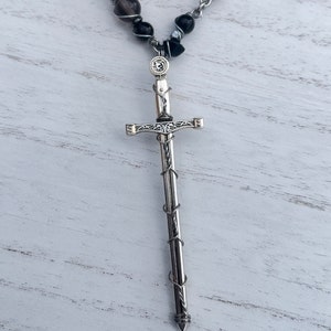 Bleeding Dagger Layered Stainless Steel Necklace Y2k Grunge Dagger ...