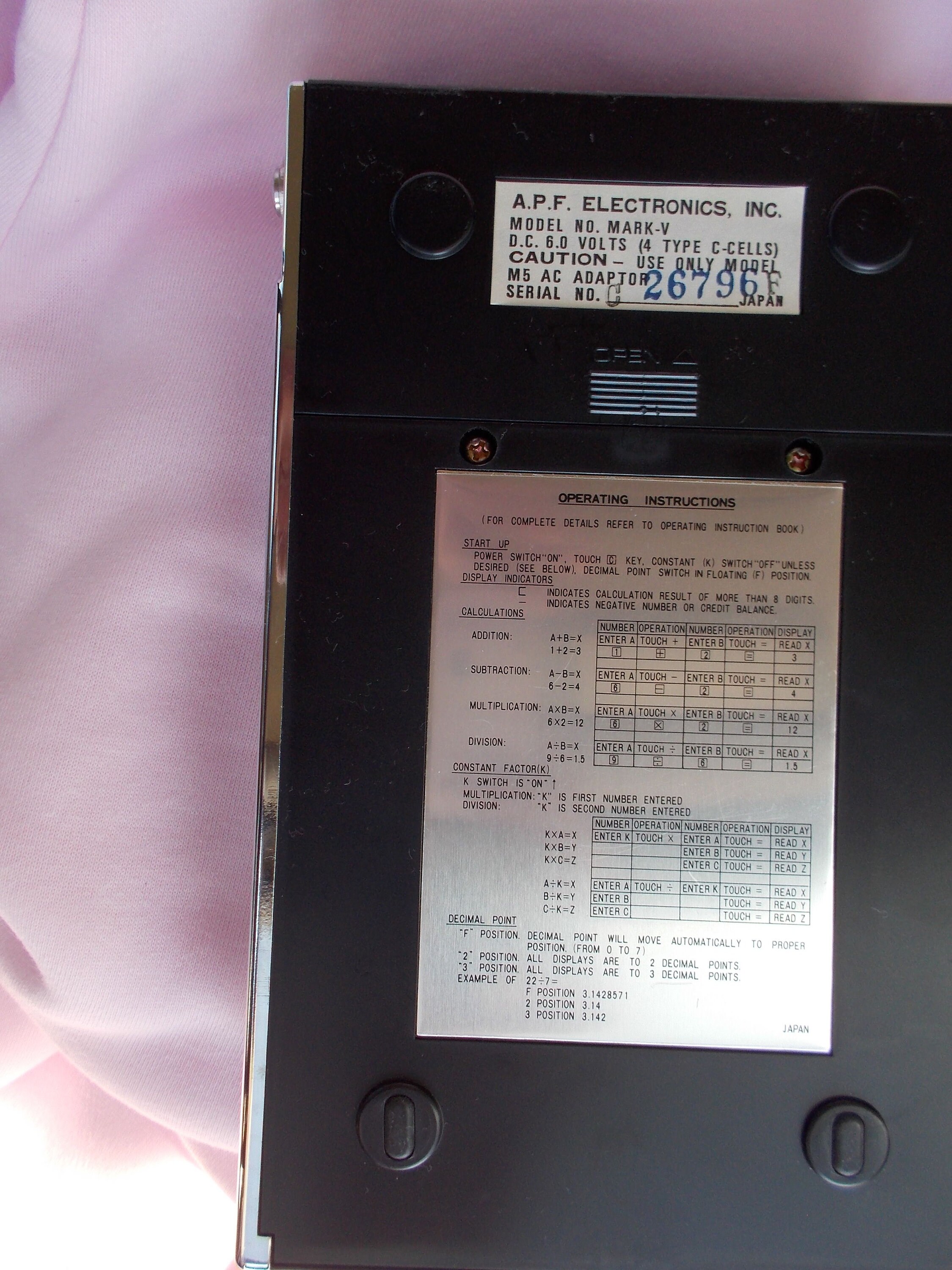 Apf Mark V Vintage Electronic Calculator - Etsy