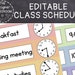 EDITABLE CLASS SCHEDULE Pastel Flower Retro Classroom Time Table Visual ...