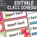 EDITABLE CLASS SCHEDULE Retro Tie Dye Classroom Decor Retro Classroom ...