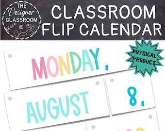 Pencil Flip Calendar Display Pastel Classroom Decor PERSONAL USE - Etsy