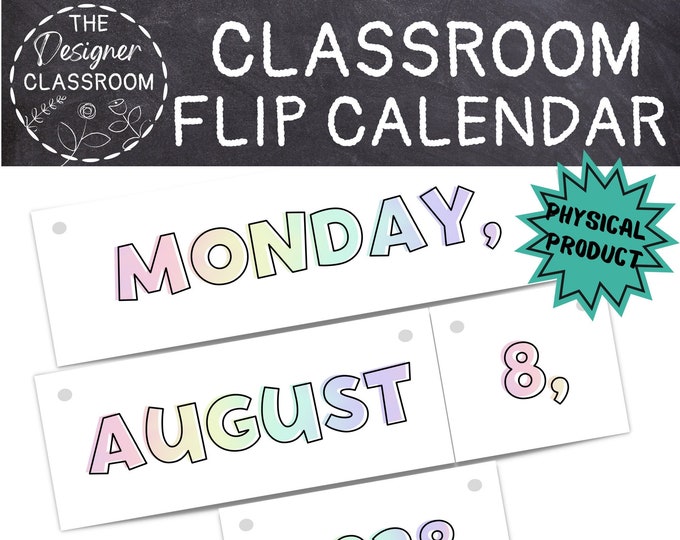 Neutral Classroom Calendar Display Neutral Classroom Decor Classroom ...