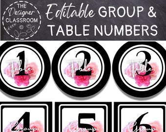 Classroom Table Numbers - Etsy