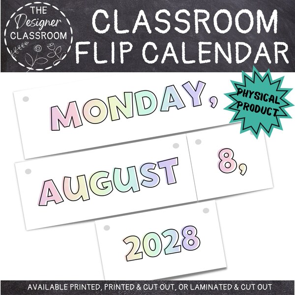 Classroom Flip Calendar - Etsy