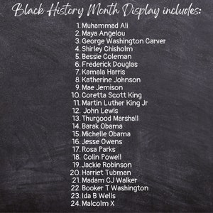 Black History Month Classroom Display: 24 Prominent Figures (digital ...