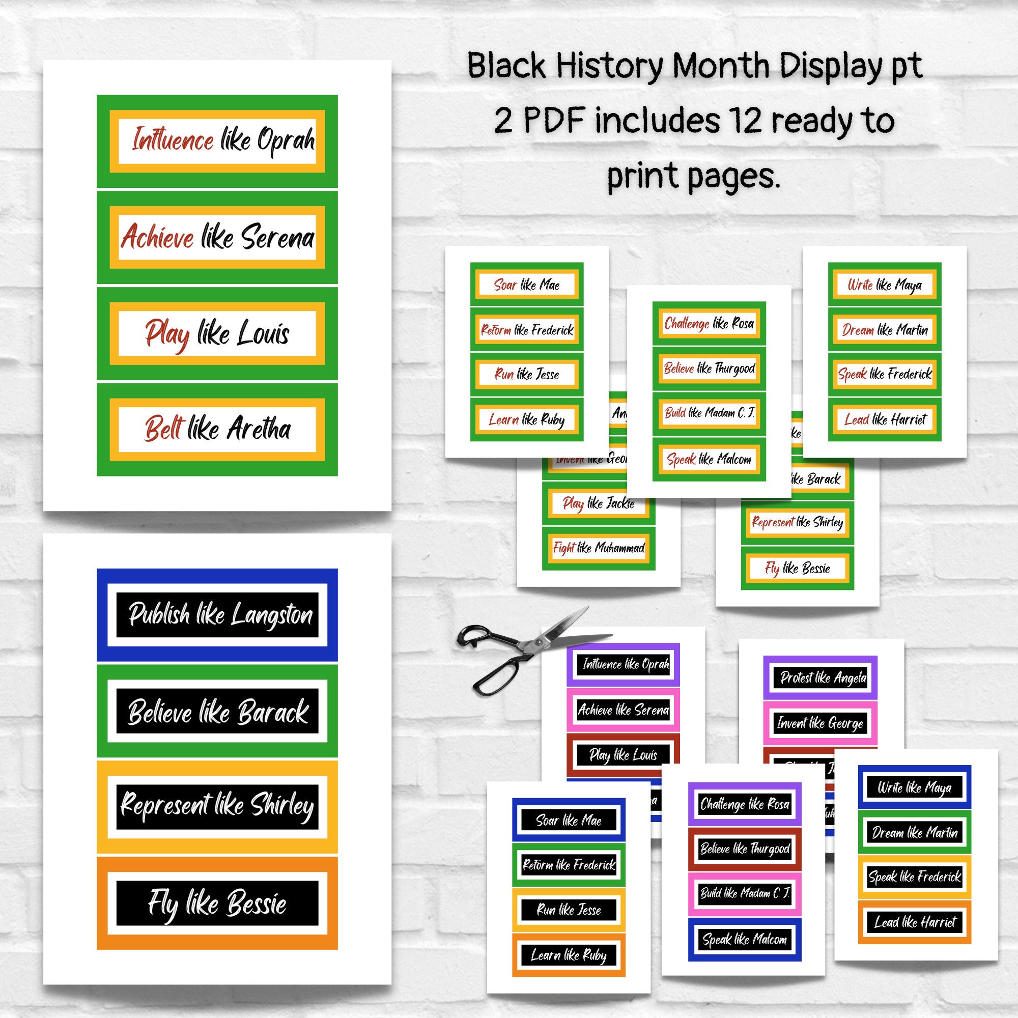 Black History Month Bulletin Board Display (digital Download) - Etsy