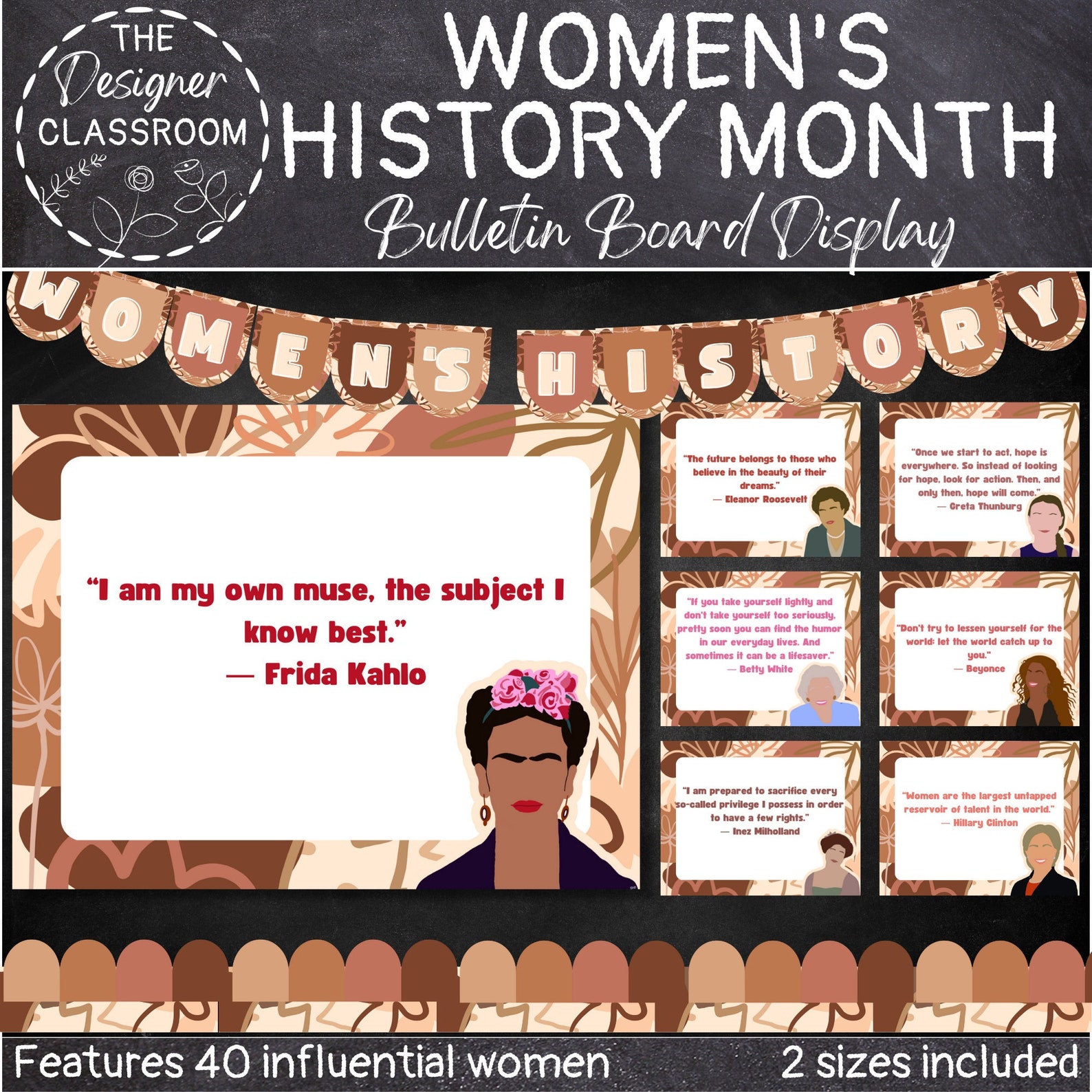 WOMEN'S HISTORY MONTH Bulletin Board Female Leaders - Etsy
