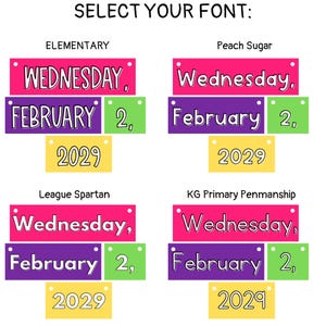 CLASSROOM FLIP CALENDAR | Bright Colors | Calendar Set | Rainbow ...