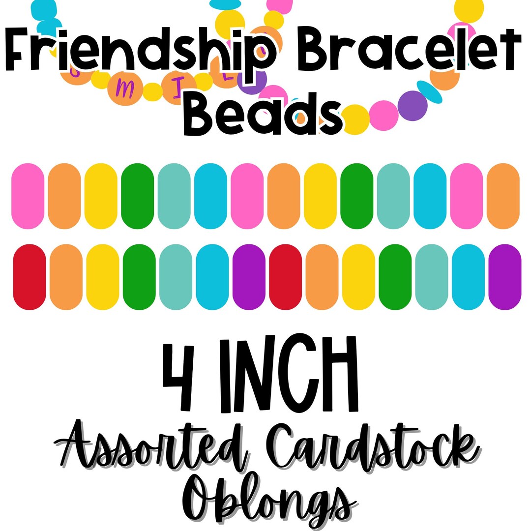 CUSTOM BULLETIN BOARD Letters 4 Inch Friendship Bracelet Bead Oblongs ...